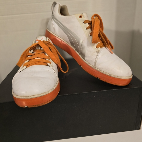 Puma | Shoes | Puma Golf Shoes Mens Orangewhite Sliver Ever Foam Size 1 ...